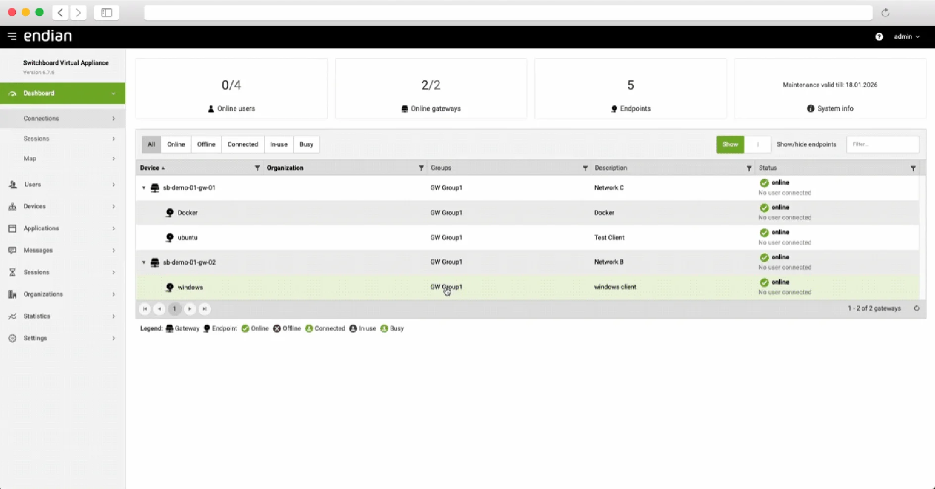Endian Switchboard – Centralized Remote Access & Zero Trust